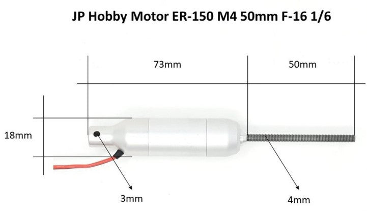 JP Hobby ER-150 Alloy Electric Retract Motor(M3-M4,40mm-47mm),Nose Ret ...