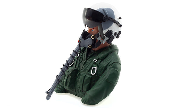 Aerojet 1:6 Green Highly Detailed Bust Scaled Jet Pilot Figure (1/2 Bu ...